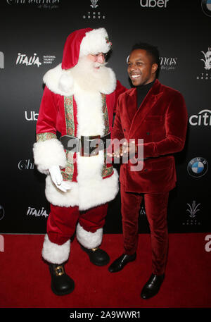 Leslie Odom Jr. and Santa Claus at the 2019 Christmas At The Grove: A ...