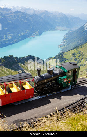 Steam locomotive of the Brienz-Rothorn-Bahn rack railway, Bernese ...