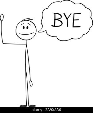 Bye speech bubble. Goodbye text. Hand drawn quote. Bye icon lettering ...