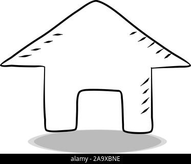 House hand drawing simple shape. Vector illustration Stock Vector Image ...