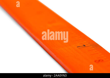 Twelve Inch Orange Wood Ruler Isolated on White Background Stock Photo ...