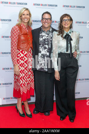 Sandi Farkas, Michael Mayer and Rebecca Miller attend the 2019 Arthur ...