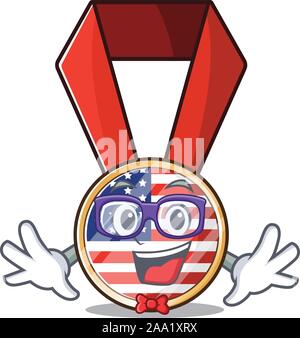 Geek bronze medal cartoon in character cupboard Stock Vector Image ...