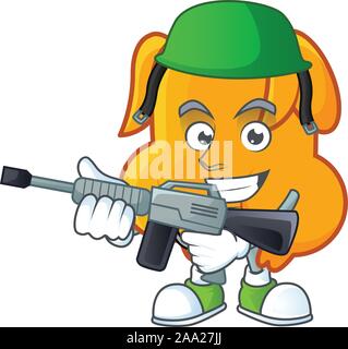 Army chicken nuggets isolated with the character Stock Vector Image ...