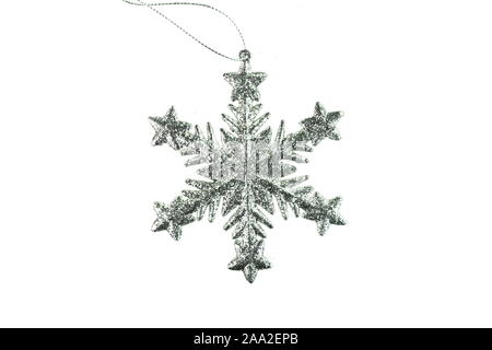 Single decorational snowflake isolated over the white background Stock ...