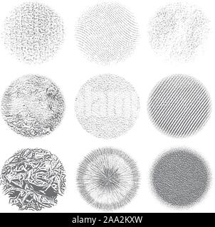 Grunge circles. Damage round grunge shape silhouette. Circle halftone ...