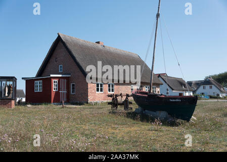 Fishing boat in Neuendorf on the island Hiddensee, Germany Stock Photo ...