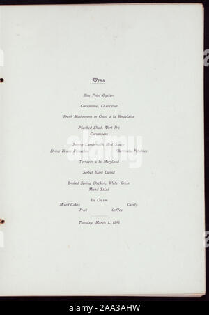 MENU IN ENGLISH AND WELSH; TOASTS LISTED; TWO COPIES; EXTENSIVE ...