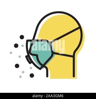 Respiratory Protective Mask - N95 - Icon as EPS 10 File Stock Vector ...