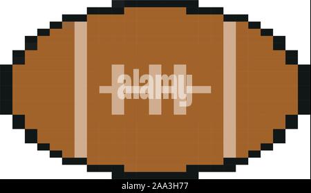 8-bit American football pixel ball. ball in vector illustration Stock ...