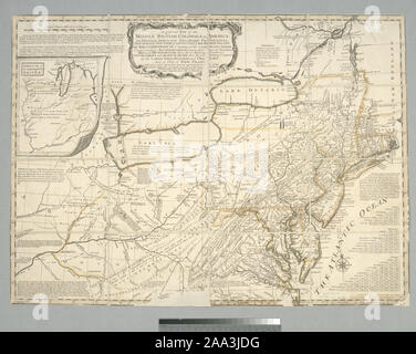 A map of the colonies of Connecticut and Rhode Island, divided into ...