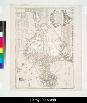 A new plan of ye great town of Boston in New England in America, with ...