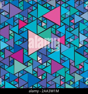 Color abstract messy random line circles geometric pattern generative ...