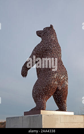 The Dunbar Bear sculpture by Kelpies sculptor Andy Scott, Dunbar, East ...