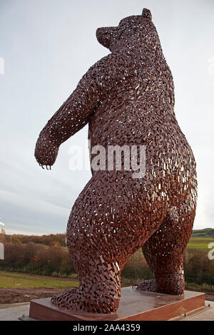 The Dunbar Bear sculpture by Kelpies sculptor Andy Scott, Dunbar, East ...
