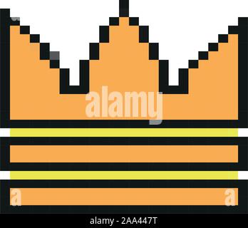Royal crown Pixel art. 8 bit King's diadem. pixelated Vector ...