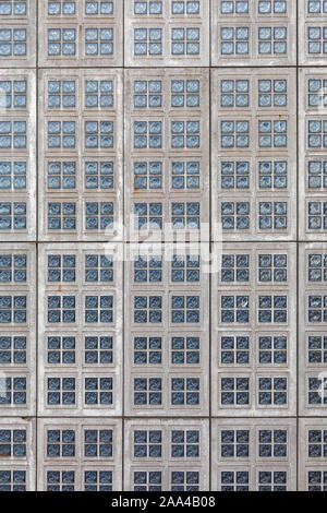 Glass Cubes Windows at Concrete Wall Building Stock Photo - Alamy