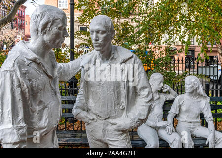 The Gay Liberation Monument by George Segal in Christopher Park near ...