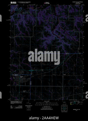 Map of Monroe in Missouri Stock Photo - Alamy