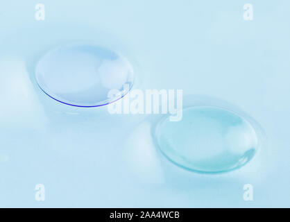 Macro detail of modern rigid gas permeable contact lenses (GP) in ...