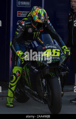 Test Day MotoGP, Circuit Ricardo Tormo, Valencia, Spain; Valentino ...