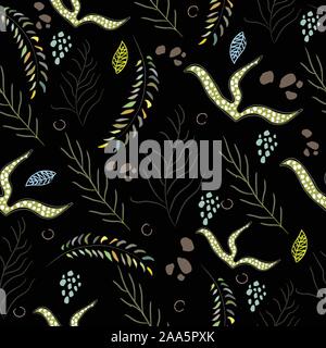 Seamless Algae Seamless Pattern. Modern Digital Design. Marine ...