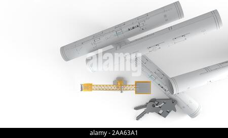 Key project delivery concept, 3d render Stock Photo - Alamy