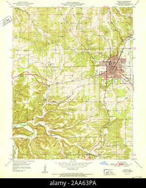Rolla, Missouri, map 1951, 1:24000, United States of America by ...