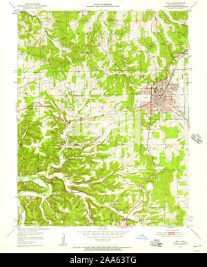 Rolla, Missouri, map 1951, 1:24000, United States of America by ...