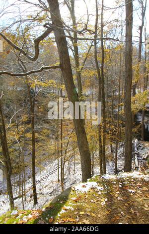Hemlock Cliffs in Autumn, Indiana Stock Photo - Alamy