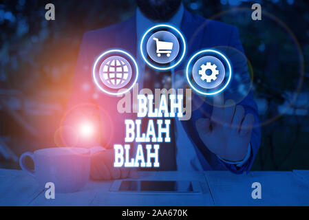 Handwriting text Blah Blah Blah. Conceptual photo Talking too much ...