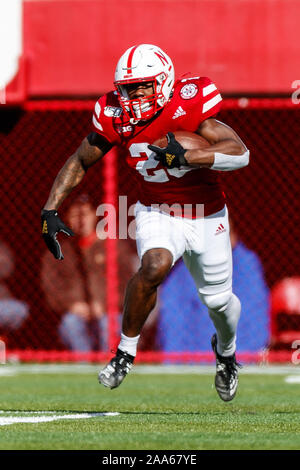 Nebraska running back Dedrick Mills, left, speaks with cornerback Lamar ...