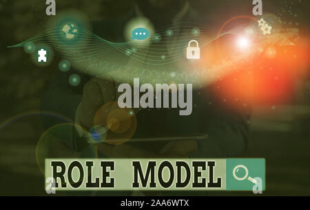 Handwriting text writing Role Model. Conceptual photo a demonstrating ...