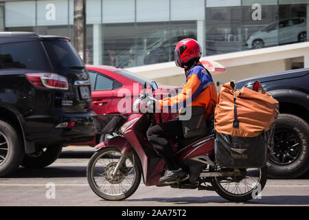 Chiangmai, Thailand - October 29 2019: Private Motorcycle for delivery ...
