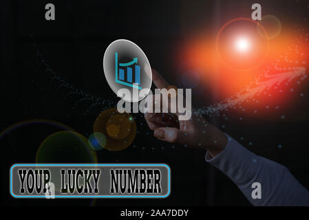 Text sign showing Your Lucky Number. Business photo showcasing ...