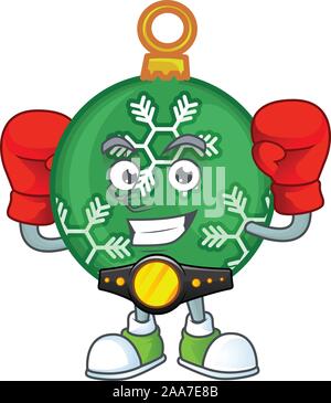 Boxing christmas ball green with the character Stock Vector Image & Art ...
