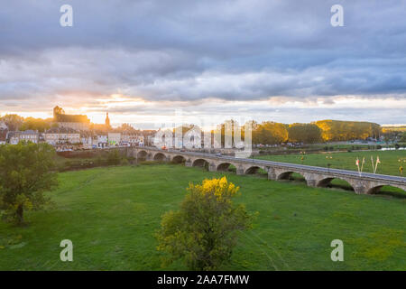 France, Nievre, Decize, Vieille Loire bridge Stock Photo - Alamy