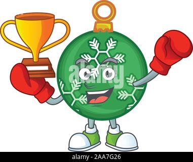 Boxing christmas ball green with the character Stock Vector Image & Art ...