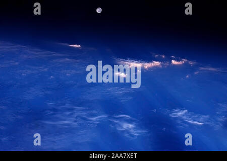 The full Moon above Earth's horizon iss072e618284 (Feb. 10, 2025 ...