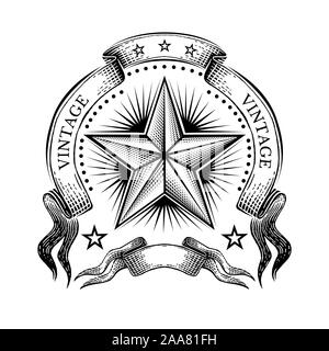 Retro vintage engraving style ribbon vector set Stock Vector Image & Art - Alamy