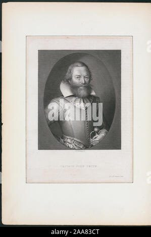 A portrait of Captain John Smith, a 17th-century English explorer and ...