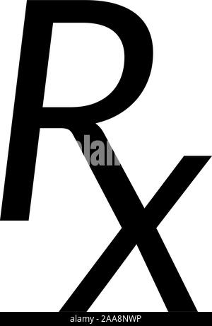 RX icon. Medical regular prescription symbol. Treatment receipt sign ...