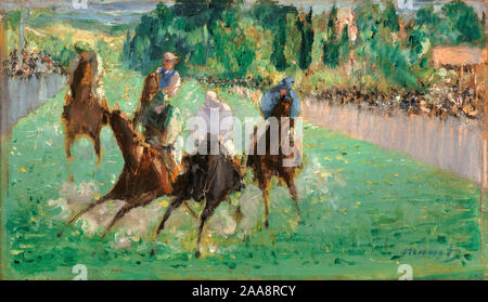 Edouard Manet, painting, The Races at Longchamp, 1866 Stock Photo - Alamy