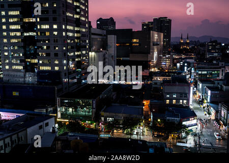 downtown korean street in Daegu Stock Photo - Alamy