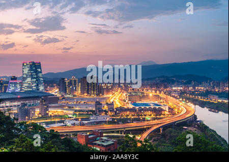 Night View of the City of Nangang District, Harbin Stock Photo - Alamy
