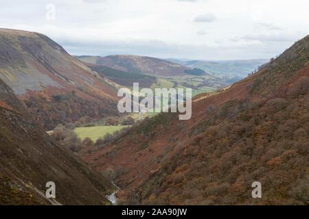 View across “Dylife Gorge” Wales Stock Photo - Alamy