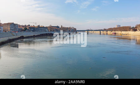 River Rhone in Arles Provence France Stock Photo - Alamy