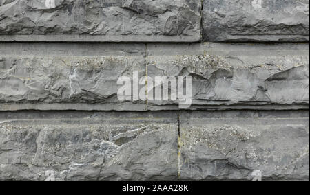 Stone wall constructed of grey Carboniferous limestone which is the ...