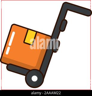 box carton with wheels Stock Vector Image & Art - Alamy