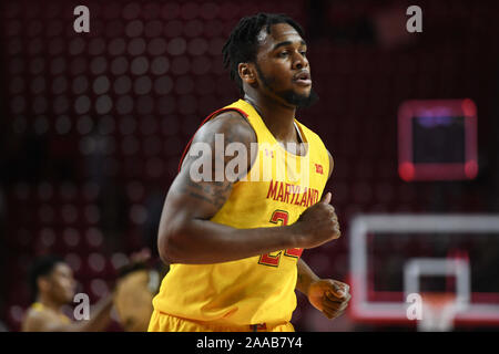 Maryland forward Donta Scott (24) brings the ball up court during the ...